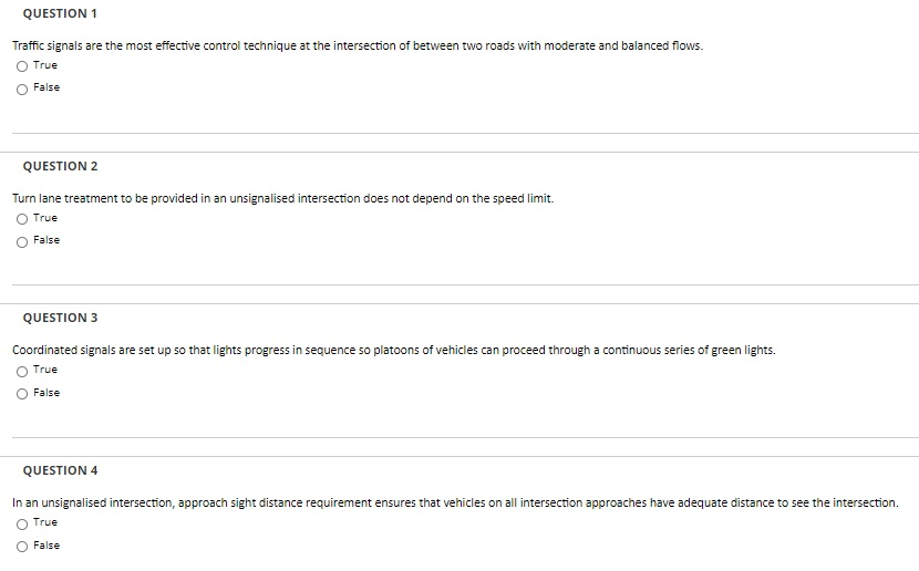 Solved QUESTION 1 Traffic signals are the most effective | Chegg.com
