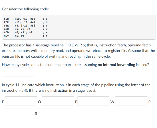 Solved Consider the following code:The processor has a | Chegg.com