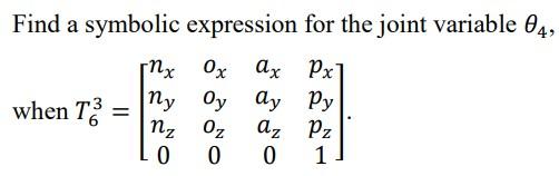 Solved Dh Parameters For Spherical Wrist Variablefind A