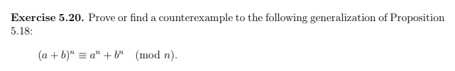 Solved Exercise 5.20. Prove or find a counterexample to the | Chegg.com