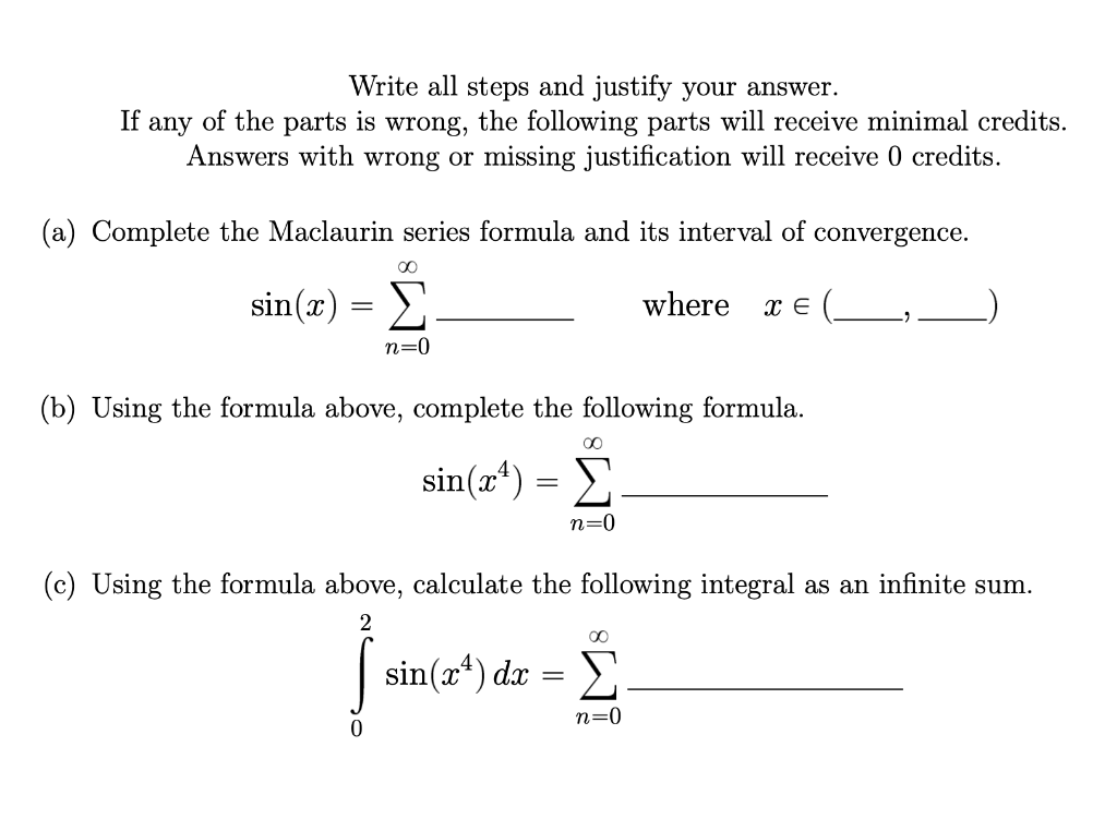 Solved Write all steps and justify your answer. If any of | Chegg.com