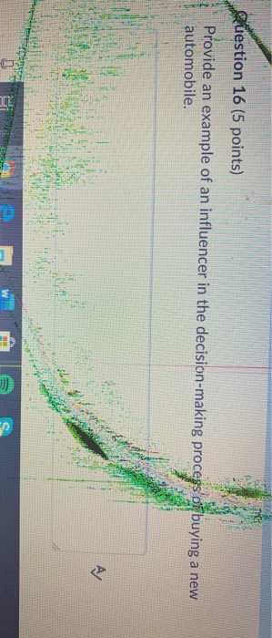 Solved Question 16 (5 points) example of an influencer in | Chegg.com