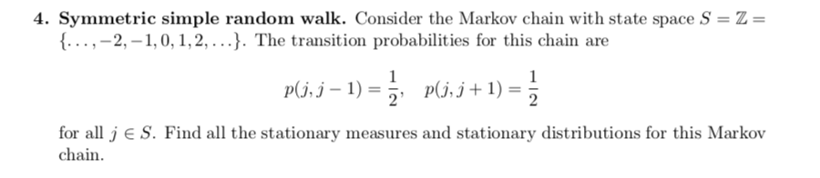Solved 4. symmetric simple random walk. Consider the Markov | Chegg.com