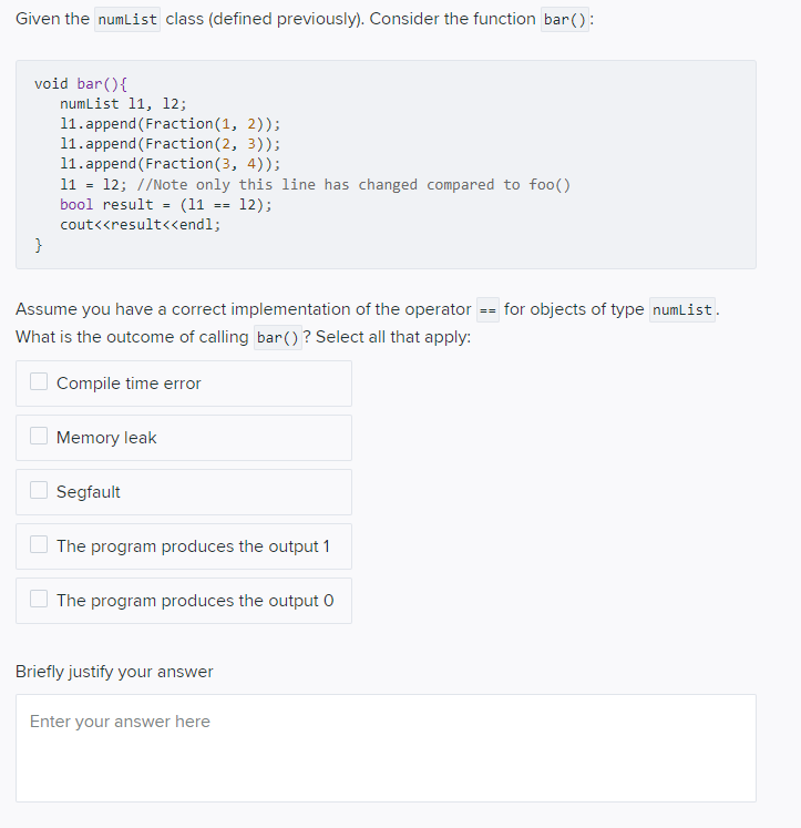 Solved Given the numList class (defined previously). | Chegg.com