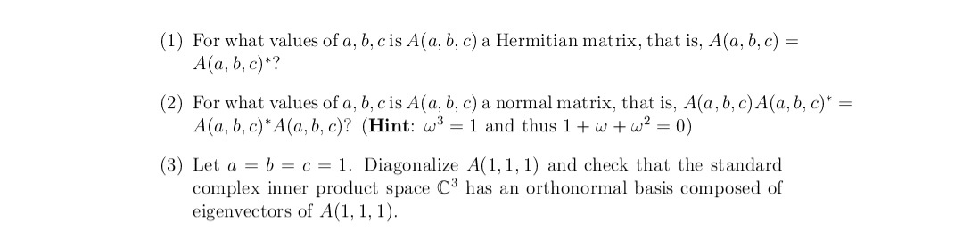Solved Let ω=e2πi/3=−21+23i be the primitive cube root of | Chegg.com