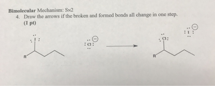 Solved Bimolecular Mechanism: SN2 Draw the arrows if the | Chegg.com