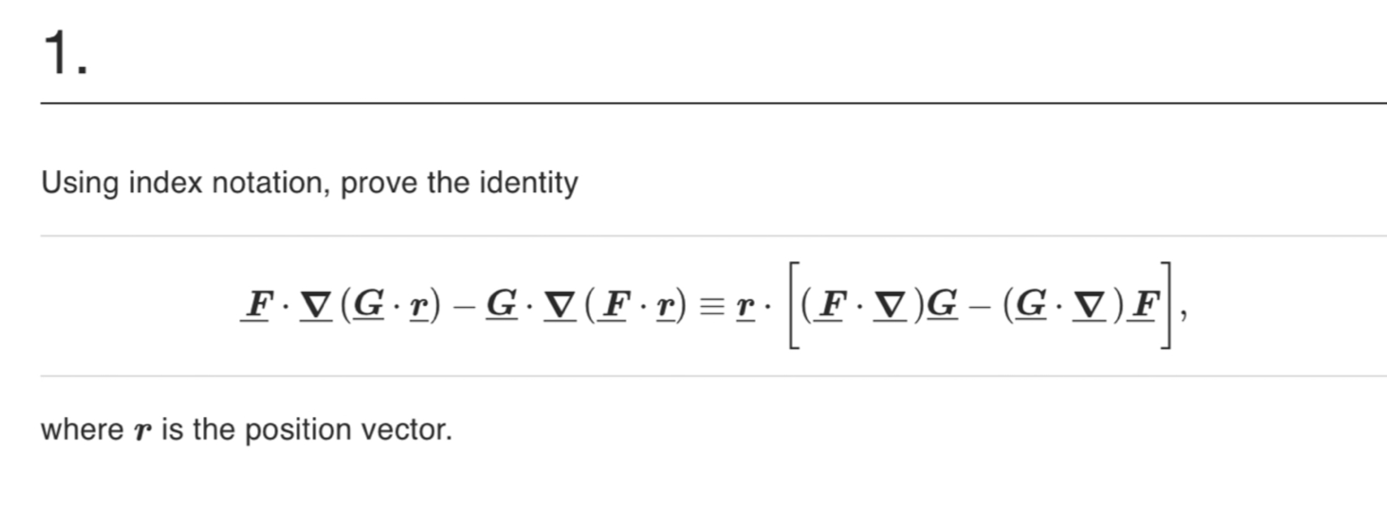 Solved Using Index Notation Prove The Identity 4357