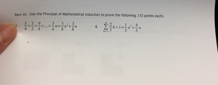 Solved Use the Principal of Mathematical Induction to prove | Chegg.com