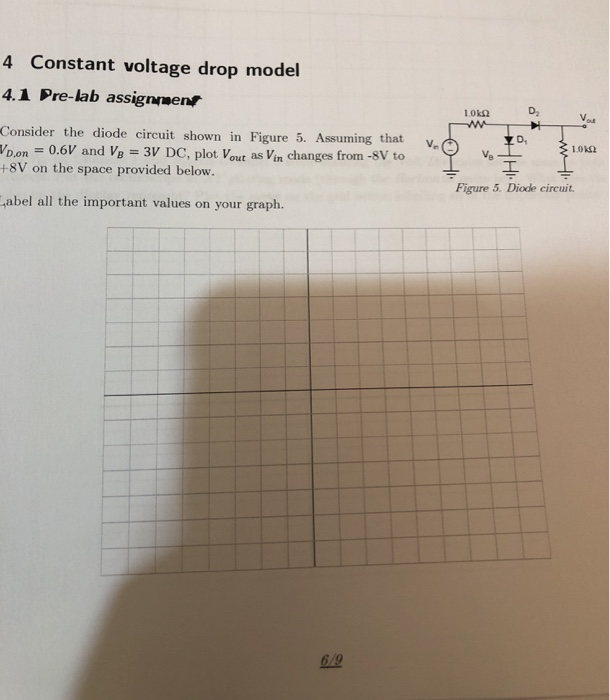 Solved 4 Constant voltage drop model 4.1 Pre-lab assignmen | Chegg.com