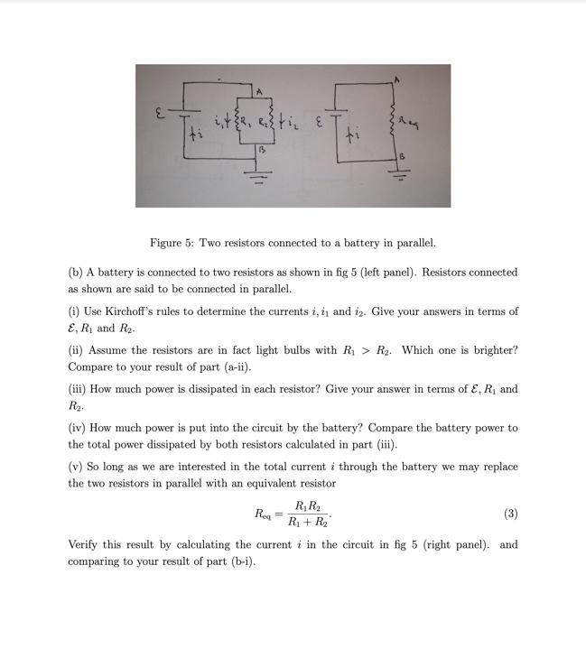 Solved 4. de circuits. Figure 4: Two resistors connected to | Chegg.com