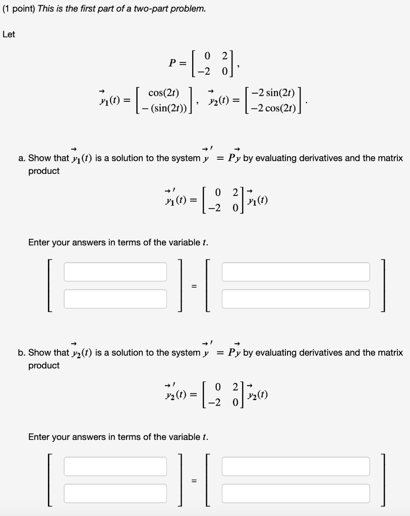 Solved This is the first part of a two-part problem. Let | Chegg.com