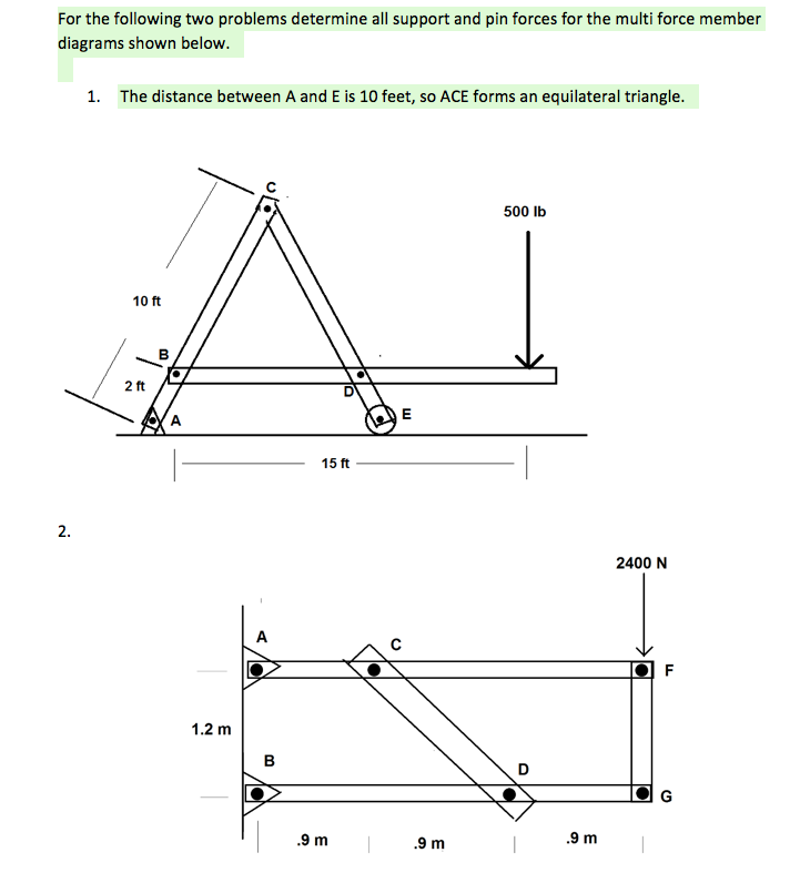Solved For the following two problems determine all support | Chegg.com