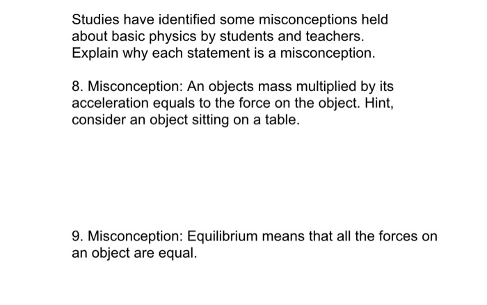 Solved Studies have identified some misconceptions held | Chegg.com