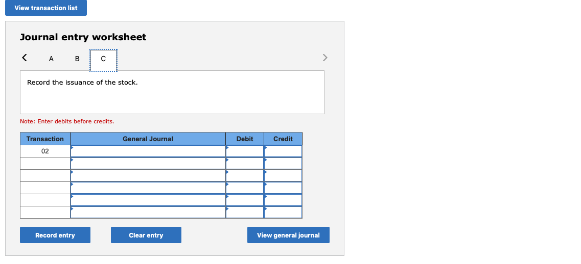 Journal entry worksheet | Chegg.com