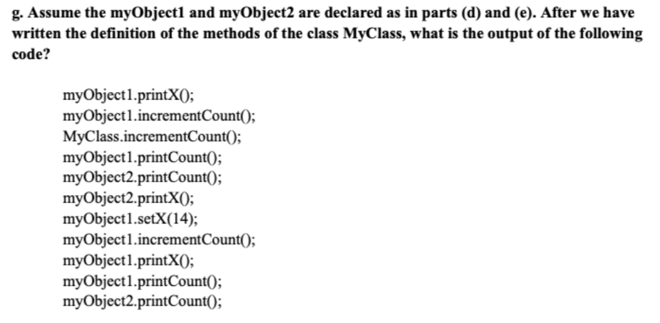 Solved 2. Consider the following definition of the class | Chegg.com