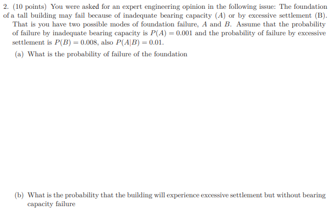 Solved 2. (10 points) You were asked for an expert | Chegg.com