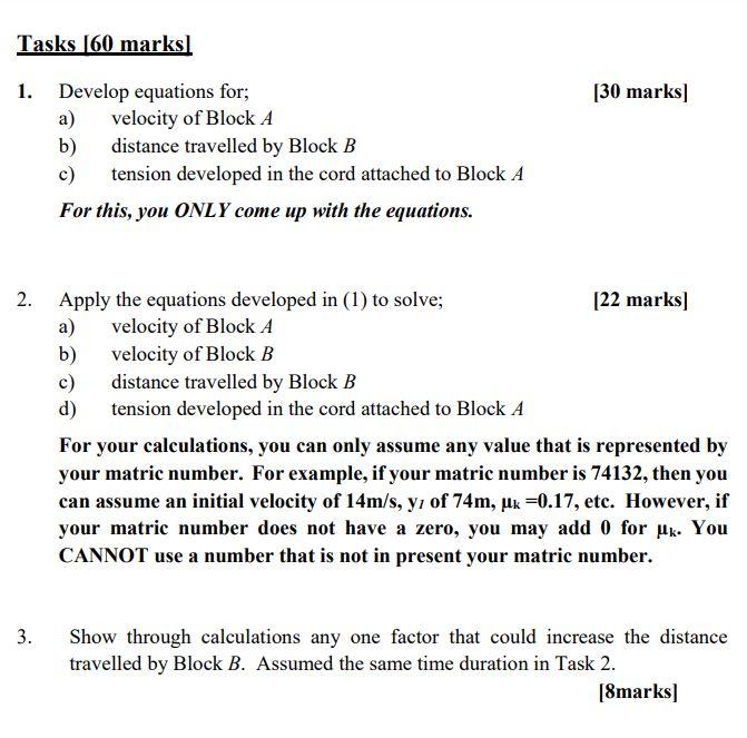 Problem Statement In Figure 1, both Blocks A and B | Chegg.com
