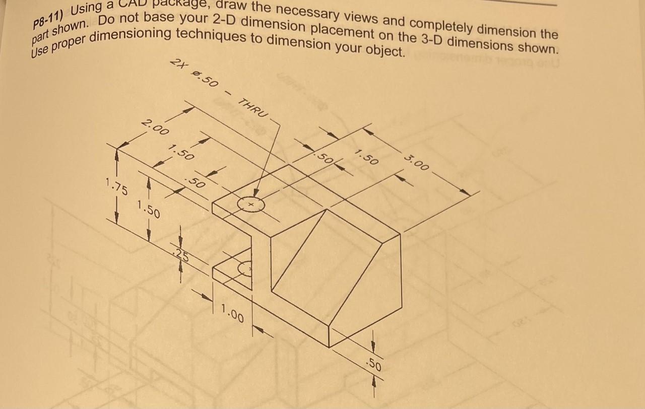Solved package, draw the necessary views and completely | Chegg.com