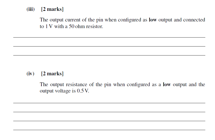 Solved The Output Current Of The Pin When Configured As Low
