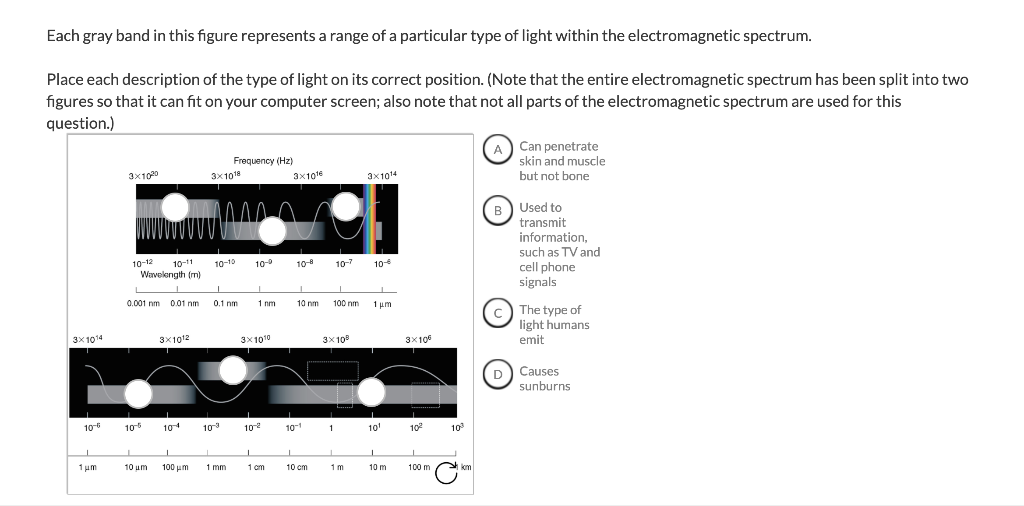 Solved Each gray band in this figure represents a range of a | Chegg.com