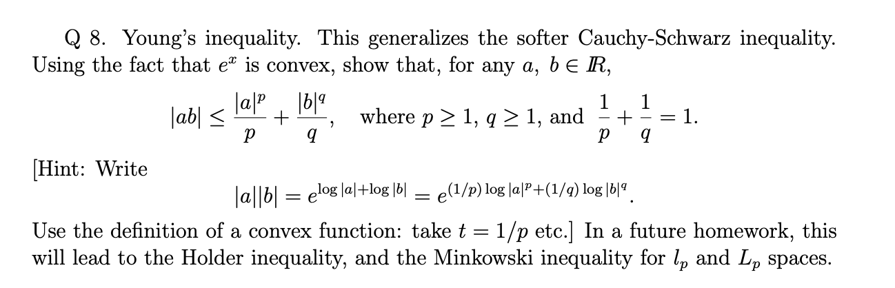 Solved Q 10. Generalized Young's inequality. Let | Chegg.com