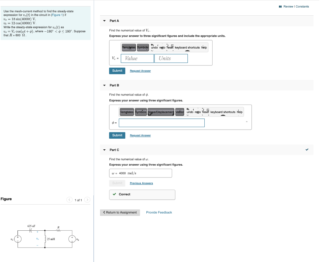 Solved Review Constants Part A Use the mesh-current method | Chegg.com