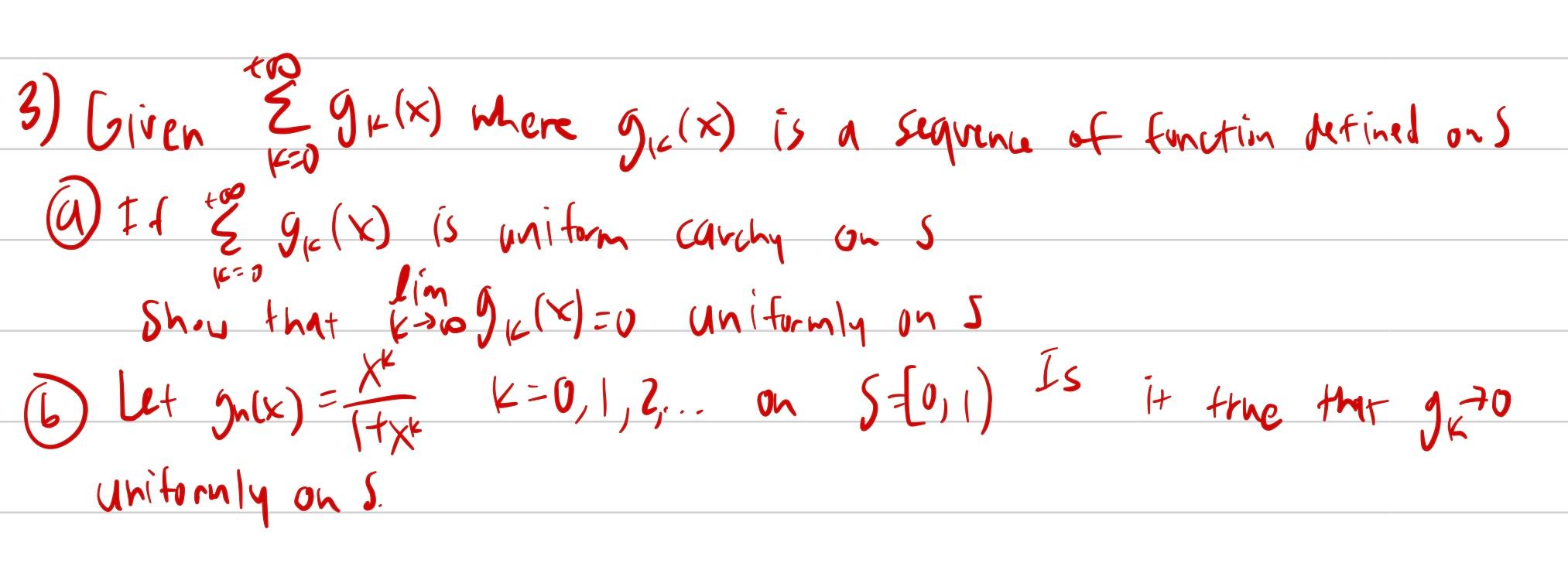 Solved KO 60 =0 3) Given & g x(x) where gid(x) is a sequence | Chegg.com