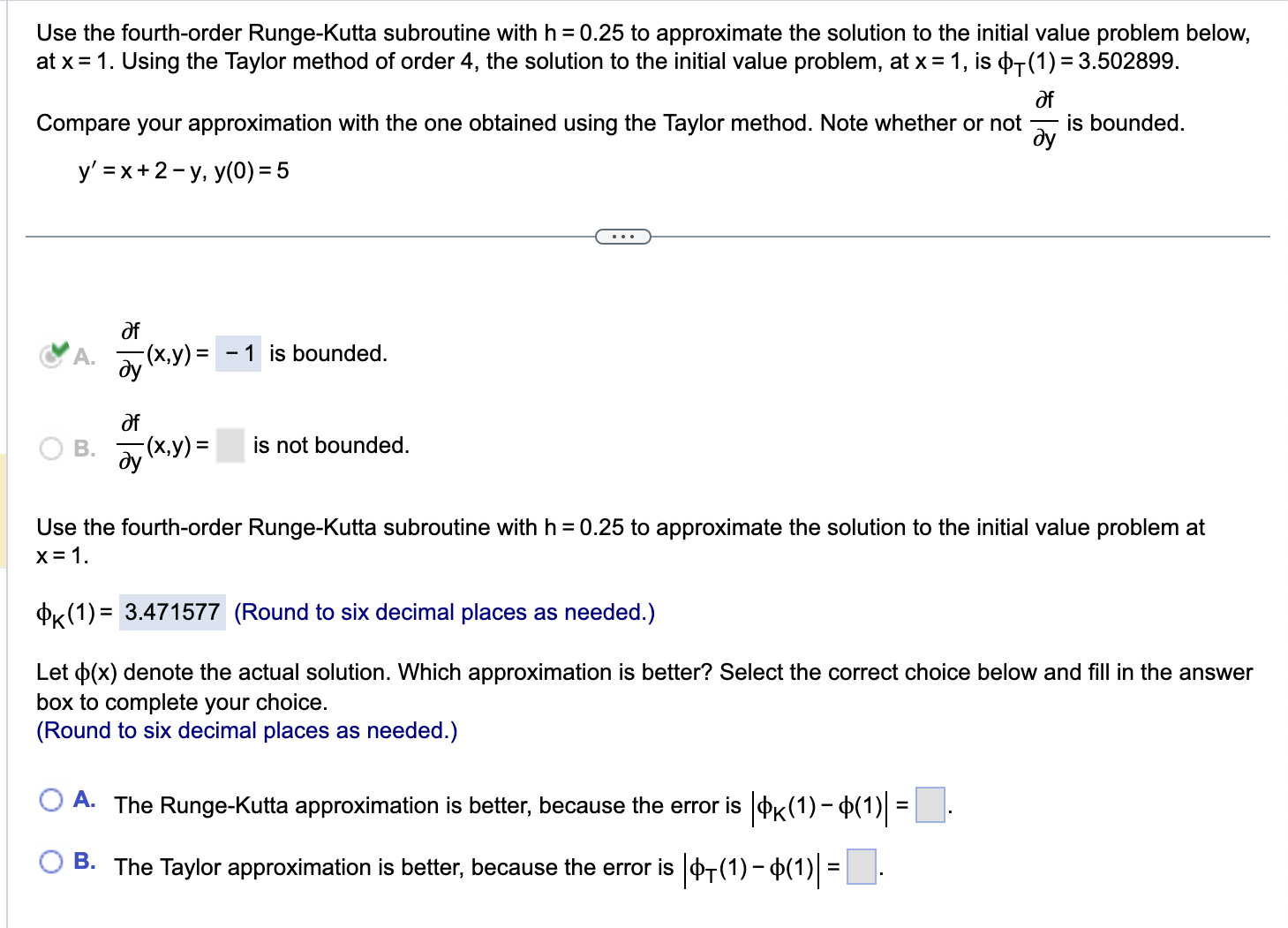 Solved Use the fourth-order Runge-Kutta subroutine with | Chegg.com