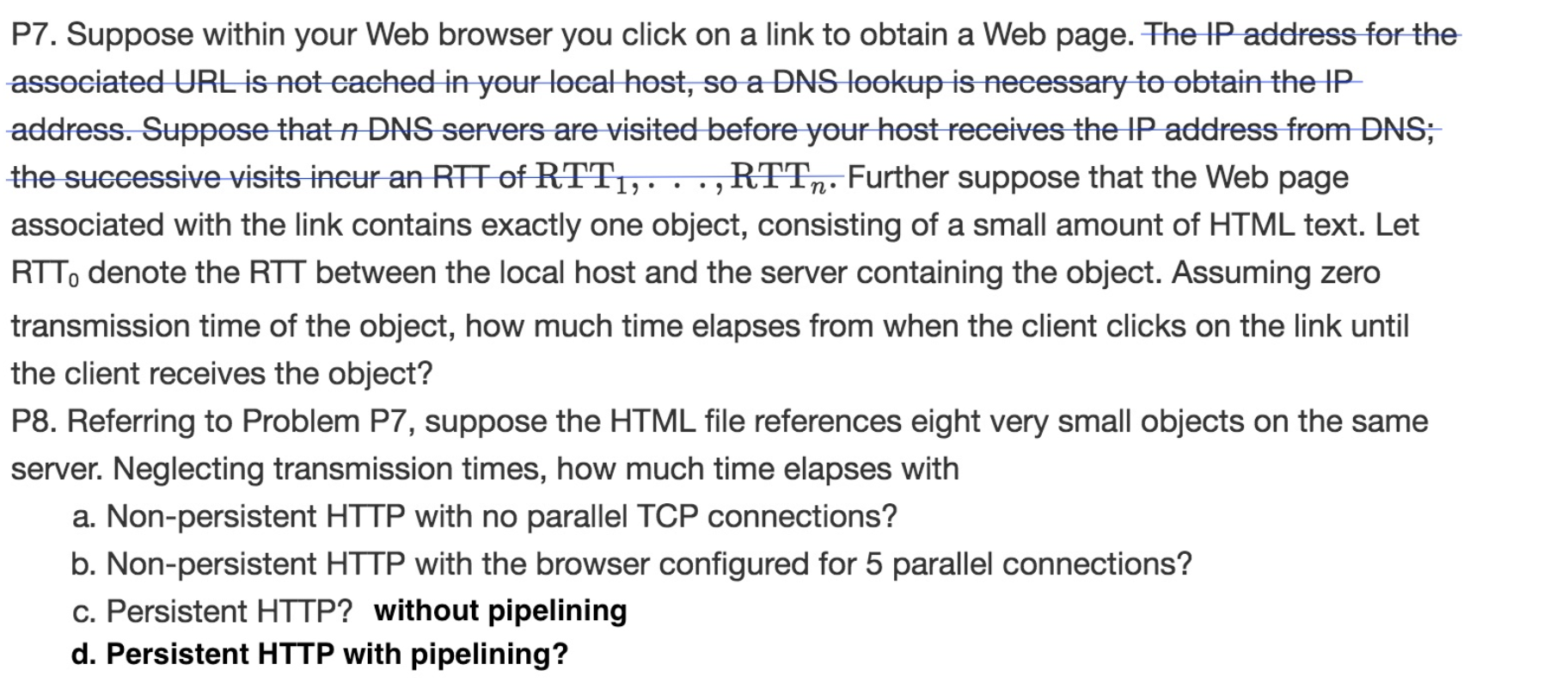 Solved P7. Suppose within your web browser you click on a | Chegg.com