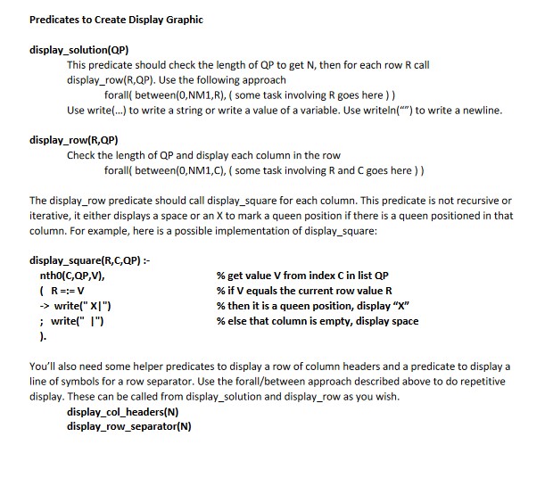 N Queens Problem in Racket and Prolog The N Queens | Chegg.com