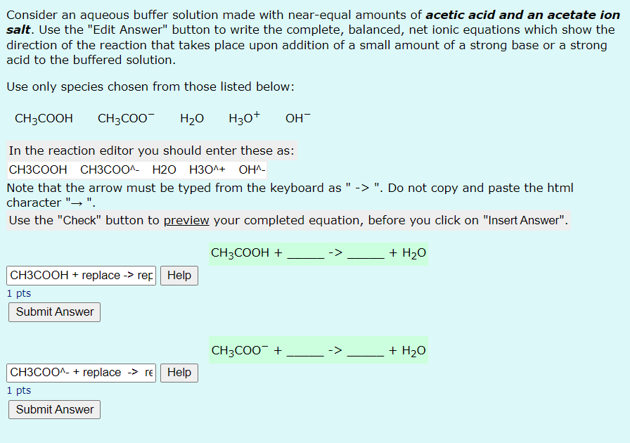 Solved Consider an aqueous buffer solution made with | Chegg.com