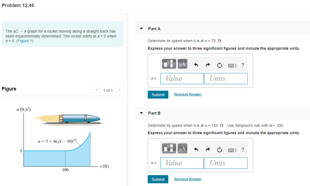 Solved The a−s graph for a rocket moving along a straight | Chegg.com