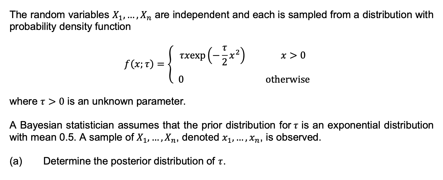 Solved The random variables X1,…,Xn are independent and each | Chegg.com