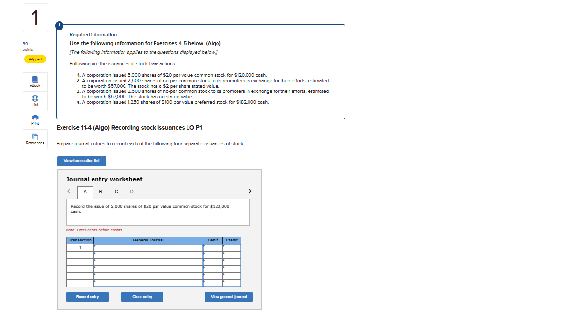 Solved Required Information Use the following information | Chegg.com