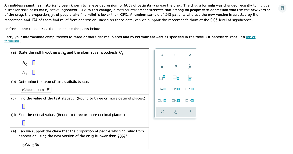 Solved An antidepressant has historically been known to | Chegg.com
