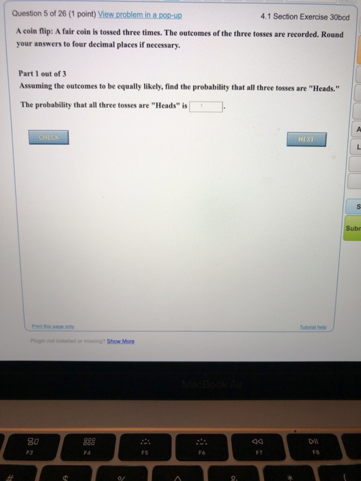 Solved Question 5 of 26 (1 point) View problem in a pop-up | Chegg.com