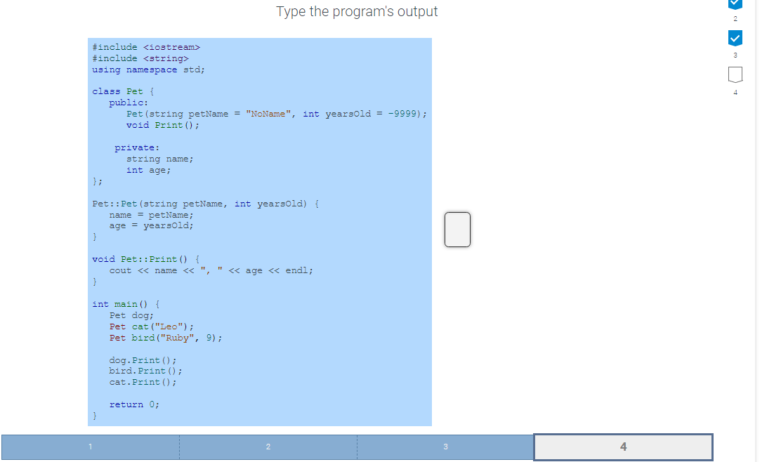 Solved Type the program's output #include #include using | Chegg.com