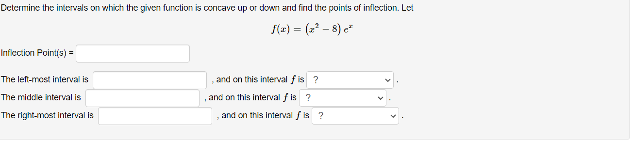 Solved Determine the intervals on which the given function | Chegg.com