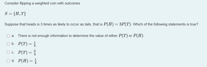 Solved by an EXPERT Consider flipping a weighted coin with | Chegg.com