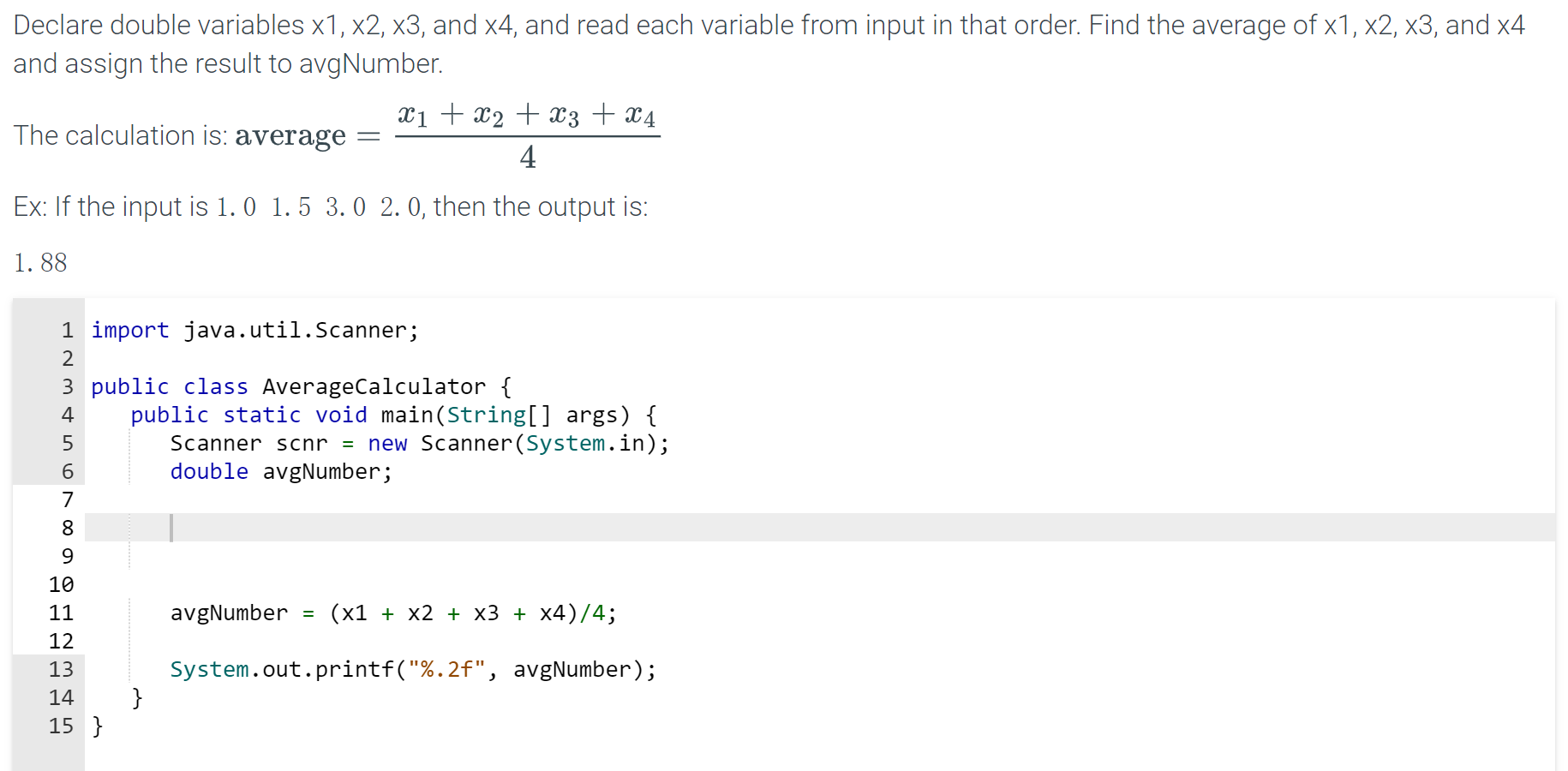 Solved Declare Double Variables X1 ×2 X3 And ×4 And Read