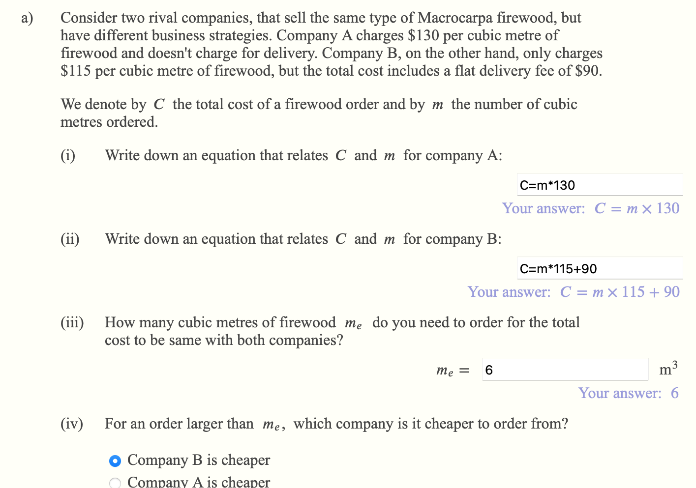 Solved a) Consider two rival companies, that sell the same | Chegg.com