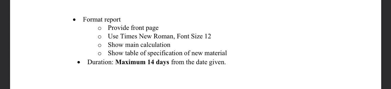 [Solved]: - Format report - Provide front page - Use Times
