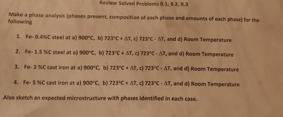 Solved Review Solved Problems 9.1, 9.2, 9.3 phase analysis | Chegg.com