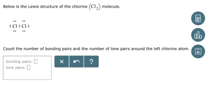 Solved Below is the Lewis structure of the chlorine (CI2) | Chegg.com