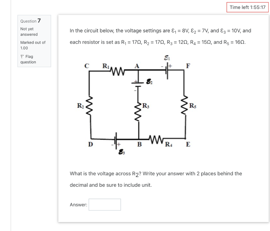 Solved Question 6 Not yet answered In the circuit below, the | Chegg.com
