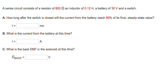Solved A series circuit consists of a resistor of 800Ω an | Chegg.com