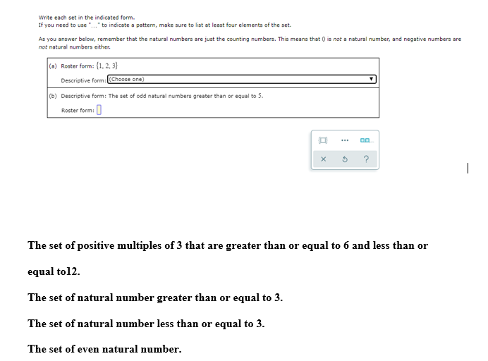 Solved Write each set in the indicated form. If you need to | Chegg.com