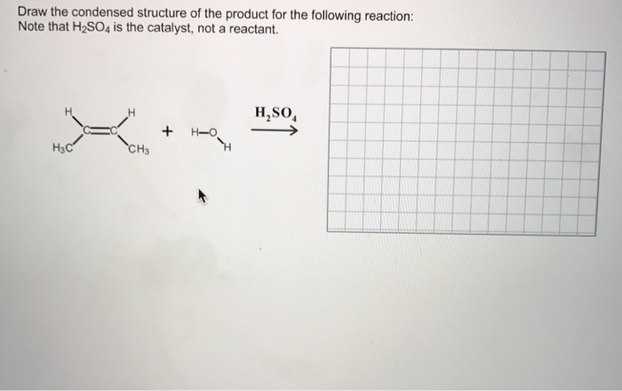 Solved Draw the condensed structure of the product for the | Chegg.com