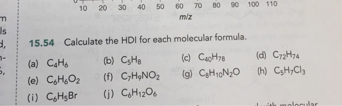 Solved 10 20 30 40 50 60 70 80 90 100 110 m/z Is d, 15.54 | Chegg.com
