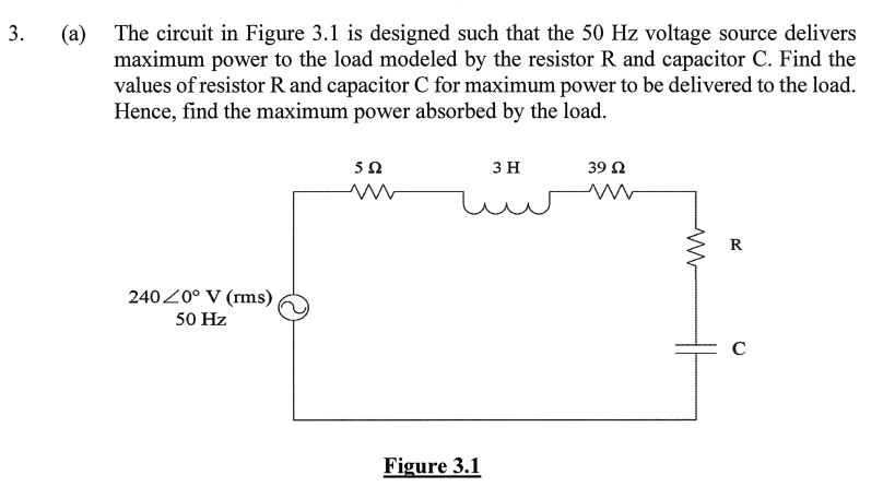 Solved 3. (a) ﻿The circuit in Figure 3.1 ﻿is designed such | Chegg.com